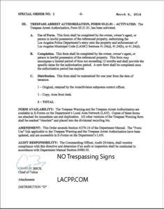 Form 41.24 LAMC Trespass Warning and Trespass Arrest Authorization - LA ...